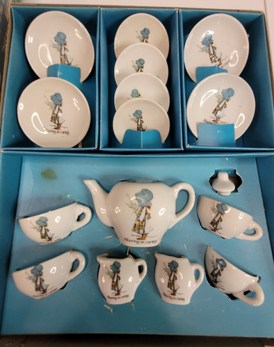 Vintage Holly Hobbie China Tea Set 1970 American Greetings Box Complete ...