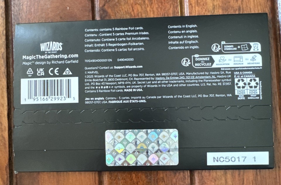 The Gathering Secret Lair X Marvel’s Deadpool Rainbow Foil Bundle Magic ...