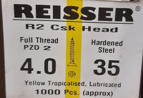 4.0 x 35mm Reisser R2 Csk Head Screw 5033543340789 | eBay UK