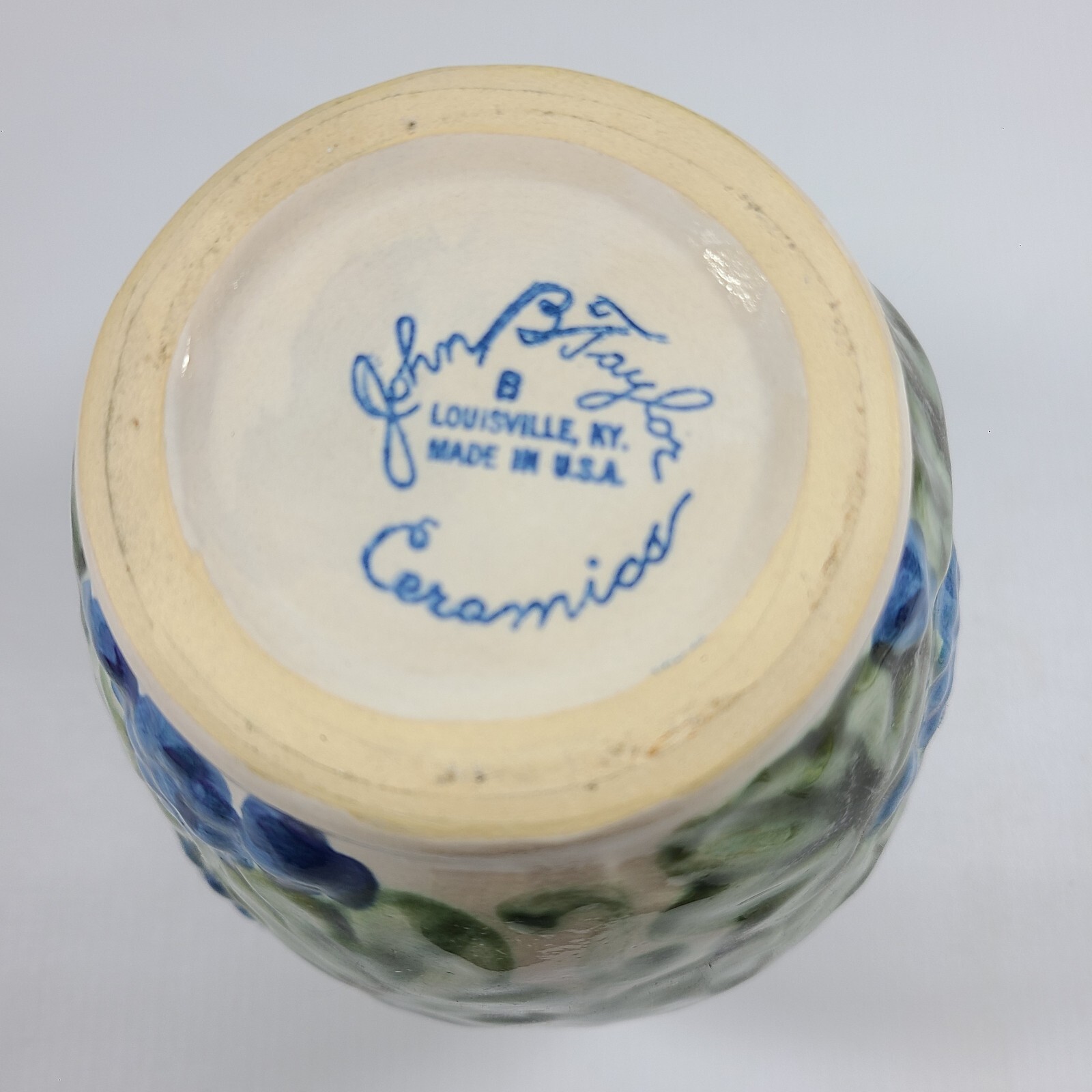 Vintage John B Taylor Ceramics Grape Pattern Pitcher Saucer Louisville ...