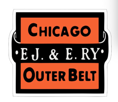 5" chicago ej & e.ry outer belt railroad bumper sticker decal usa made ...