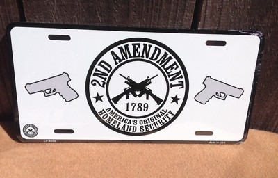 Original Homeland Secure 2nd Amendment Guns Novelty License Plate Car ...