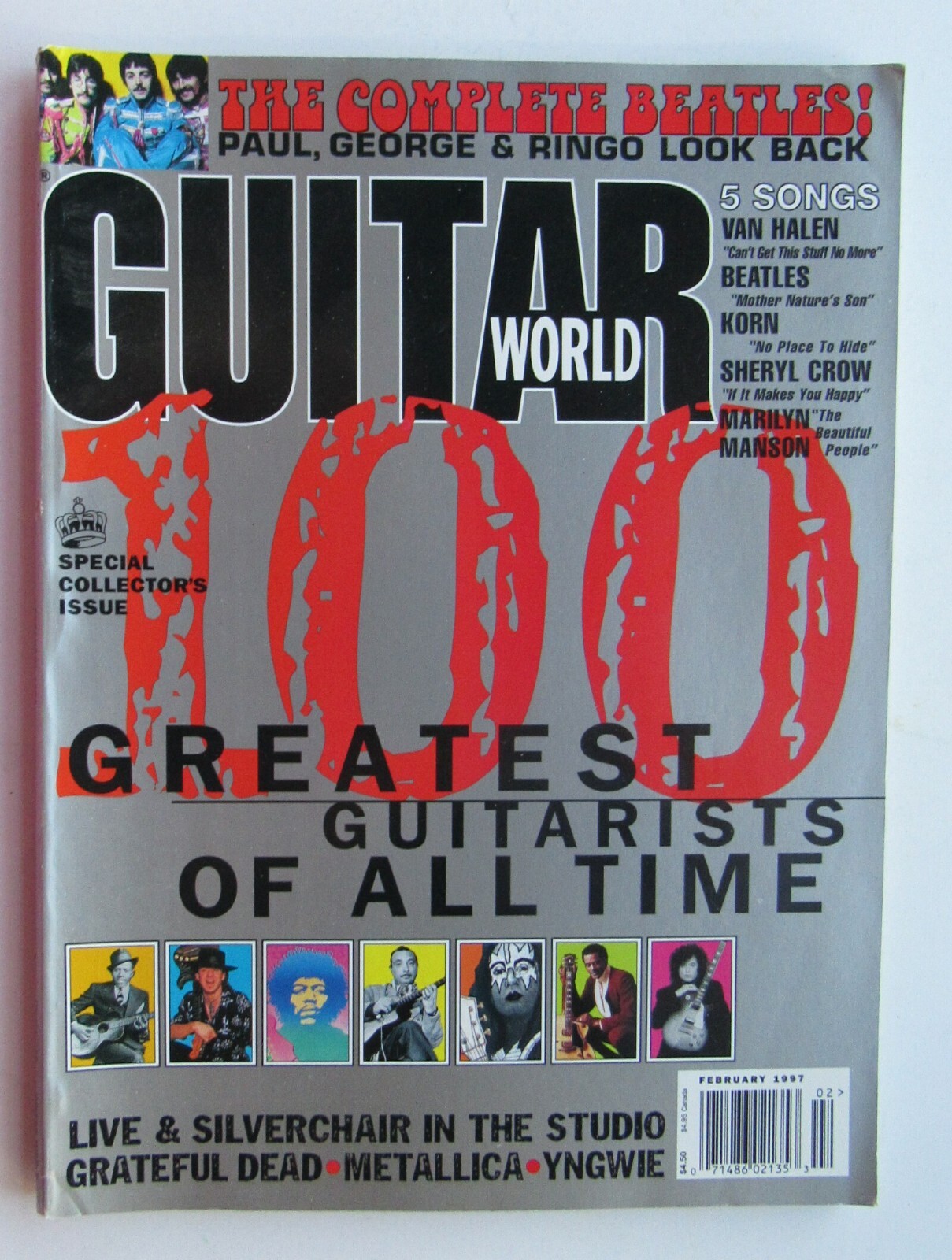 Guitar World February 1997 100 Greatest Guitarists Of All Time ...