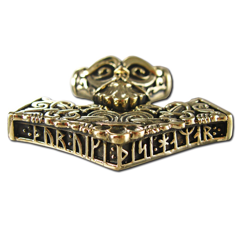 Bronze Thors Hammer Mjolnir Pendant Dryad Design | Asatru Norse Viking ...