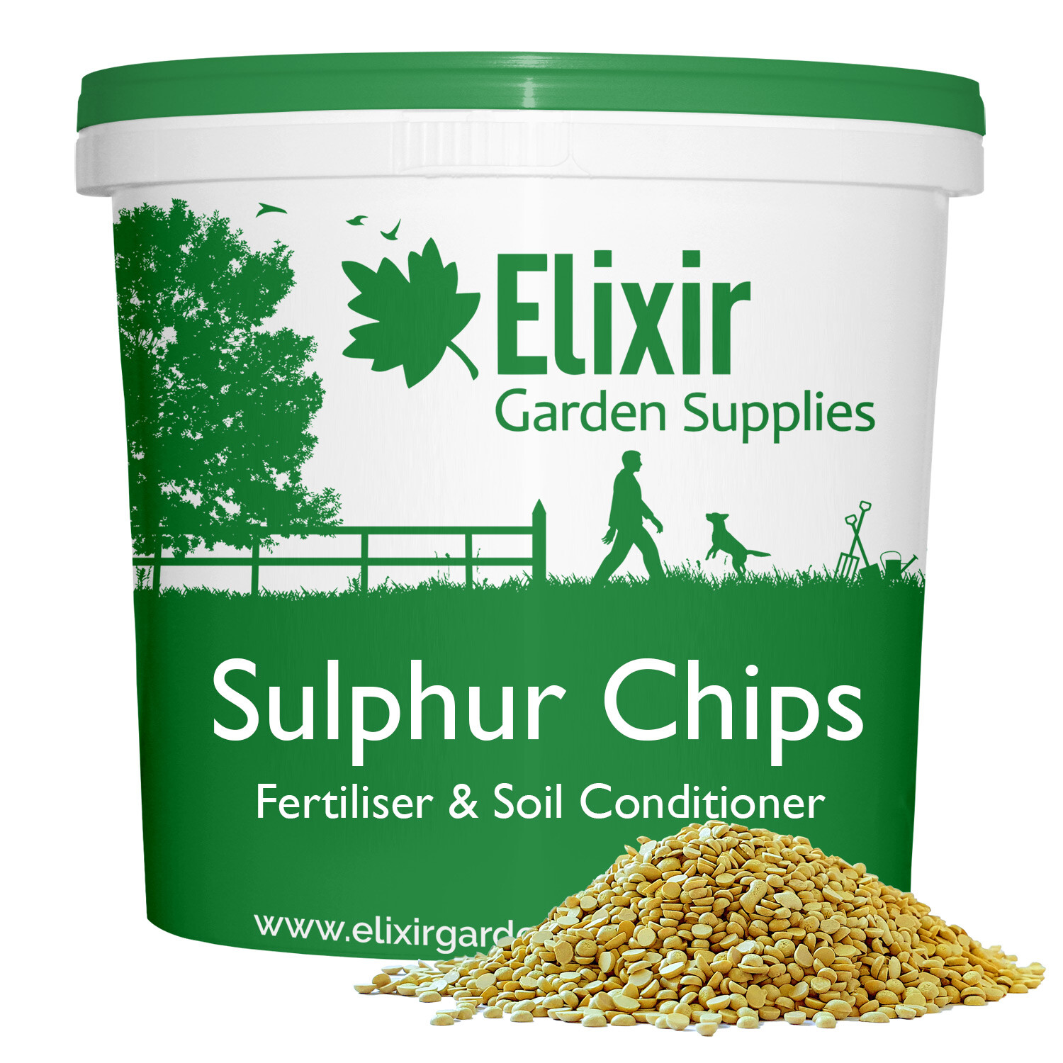 Sulphur Chips (Brimstone 90) Slow Release Fertiliser Prills & Soil ...