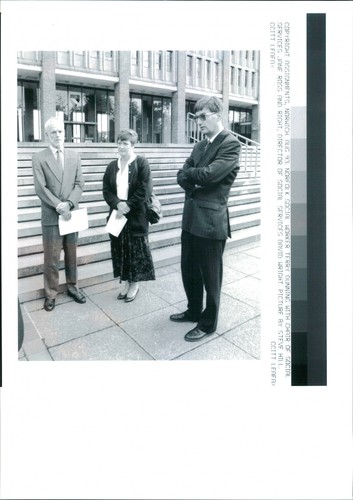 Social Worker Terry Dunning with Chair of Socia... - Vintage Photograph ...
