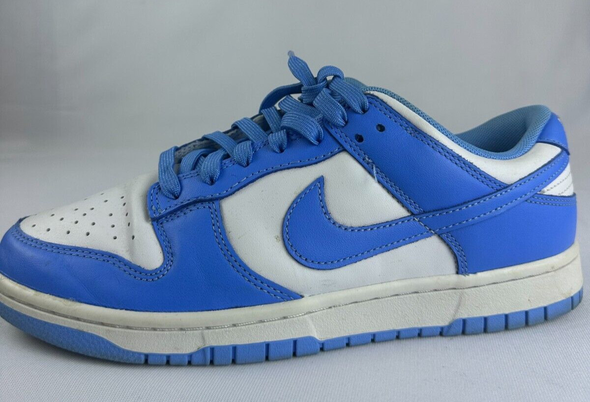 Nike Mens 9 Dunk Low University Blue UNC Carolina Sho… - Gem