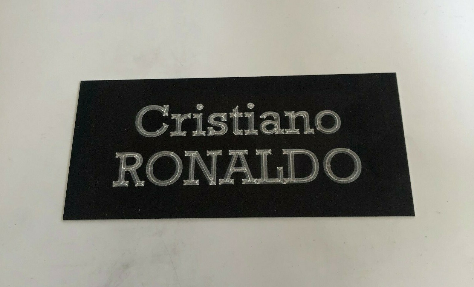 Football Player Name Plate - Engraved Plaque for Signed Shirt ...