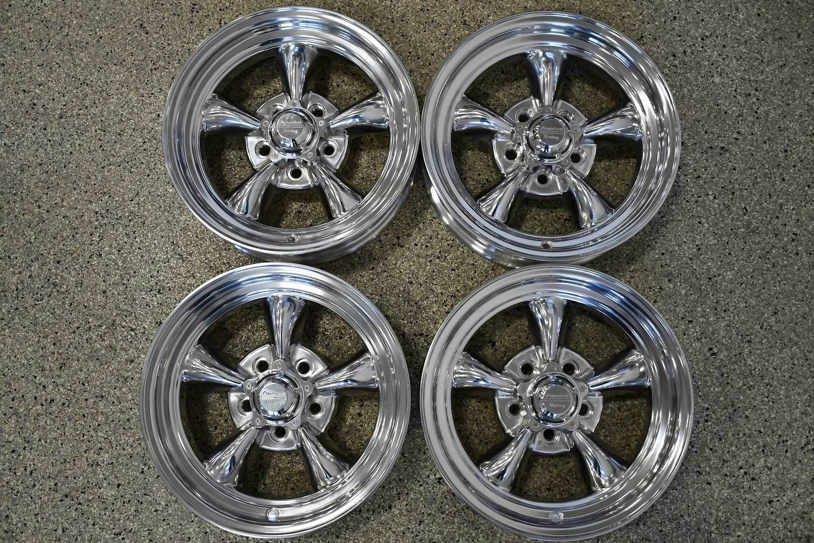 Set 4 American Racing VN515 Torq Thrust II 1 Pcx4 5x4.5 Polished Wheels ...
