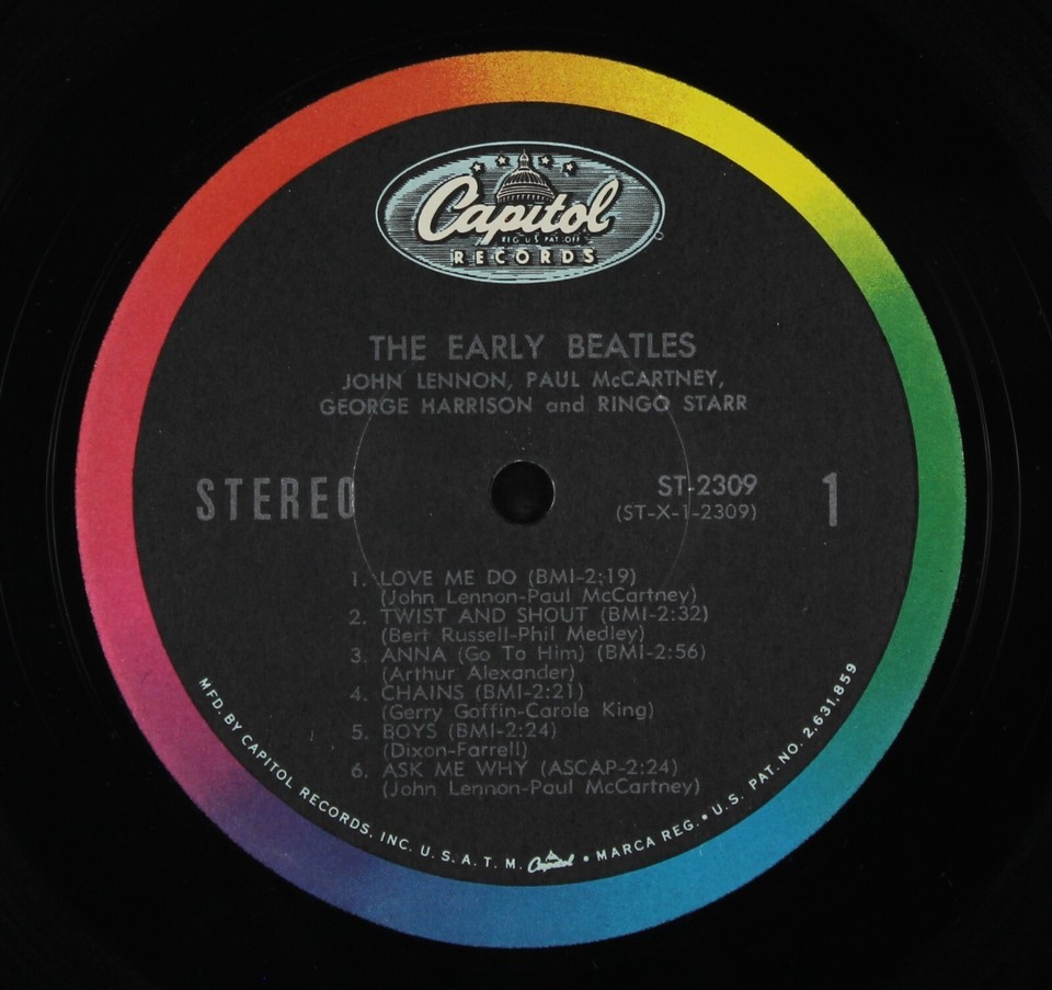 The Early Beatles, Capitol Stereo ST 2303 IN SHRINK!! Rainbow Label ...
