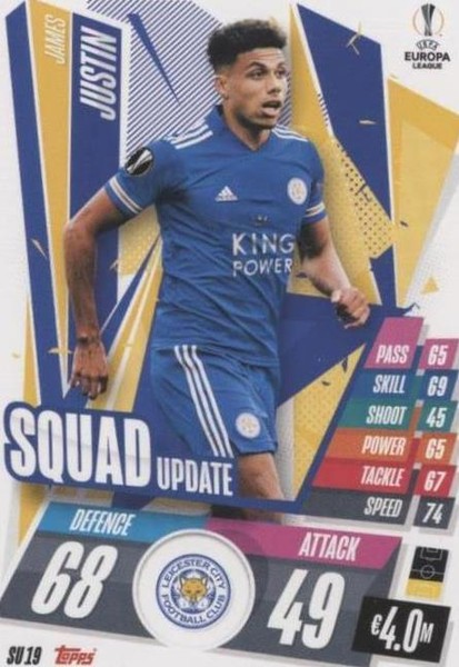 2020-21 Topps Match Attax UCL Extra - Squad Update #SU 19 James Justin ...