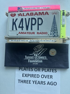 AMATUER RADIO LICENSE PLATE/ ALABAMA MINT. COND. sale Helps ...