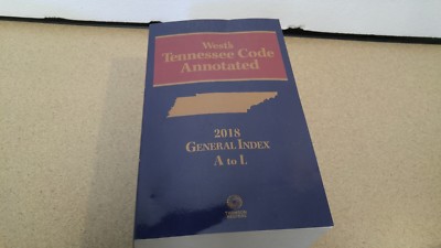 West's Tennessee Code Annotated General Index 2018 A-Z | eBay
