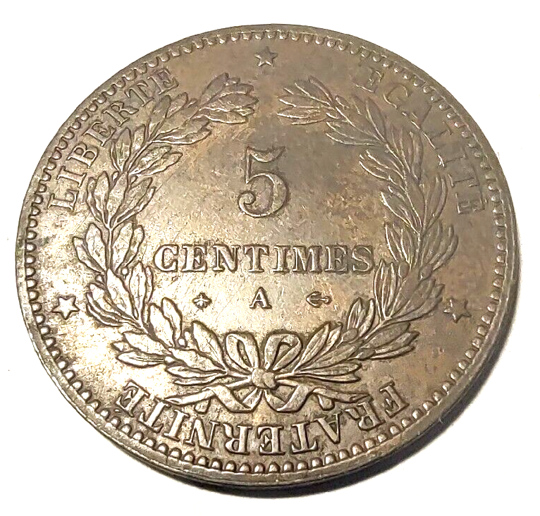 1872-A French 5 Centimes coin | eBay