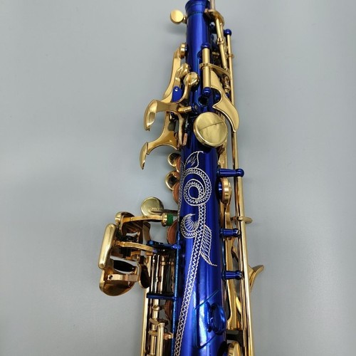 Saxophone Blue Soprano B-flat Integrated Wind Instrument Saxophone New ...