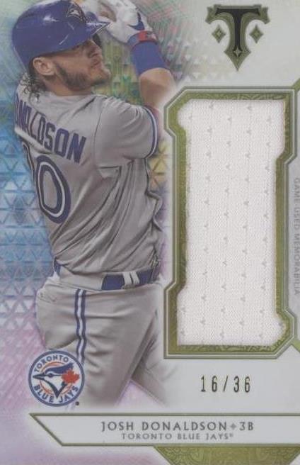 2018 Topps Triple Threads - Single Jumbo Relics Josh Donaldson #SJR-JD1 ...