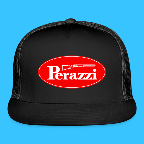 PERAZZI Ammunition Guns Firearms Logo Black Trucker Hat Cap Adult Size ...