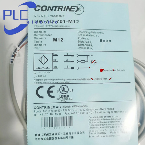 Contrinex DW-AD-701-M12 sensors proximity switches brand new free ...