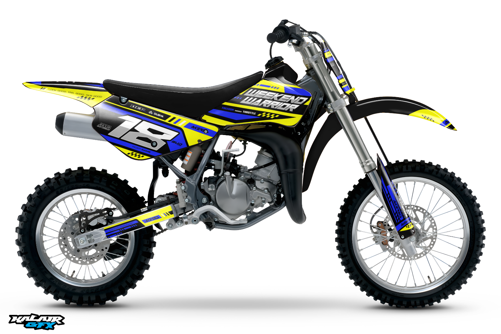 Graphics Kit for Suzuki RM85 (2001-2023) RM 85 Warrior-Yellow | eBay
