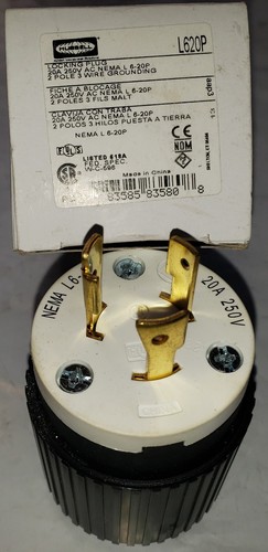 Hubbel L620P Locking Plug 20A 250V NEMA L 6-20P | eBay