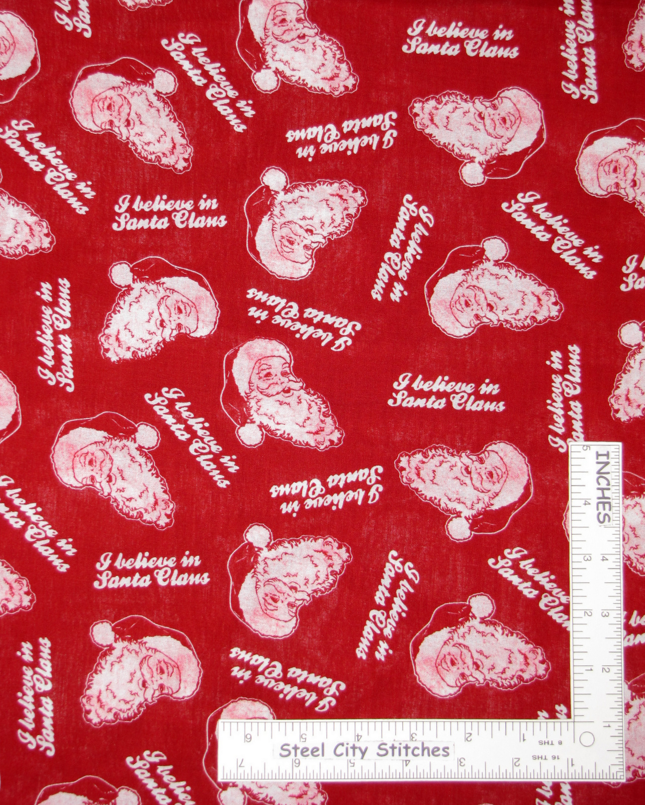 Christmas Old Fashion Santa Claus Red Cotton Fabric #13878 RTC Fabrics ...