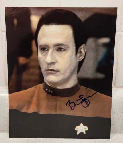Star Trek The Next Generation Lt Commander Data 8x10 Photo SIGNED Brent ...