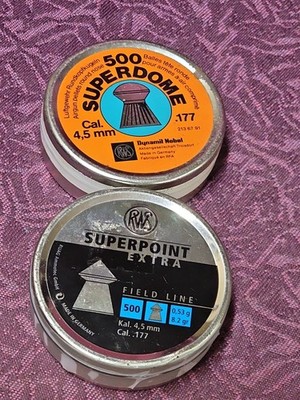 RWS Field Line 500 Count SUPERPOINT EXTRA & SUPERDOME~4.5mm .177 ...