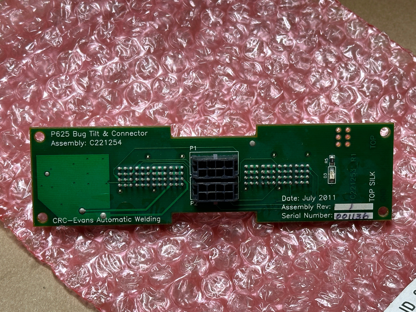 CRC-Evans Automatic Welding Machine P625 Bug Tilt & Connector CPU Board ...