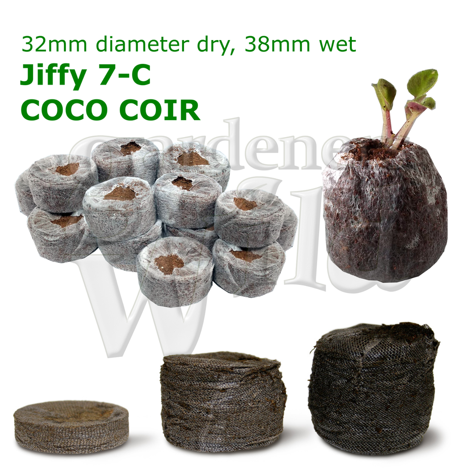 Jiffy-7C COCO COIR PLUGS PELLETS plant propagation cuttings seed ...