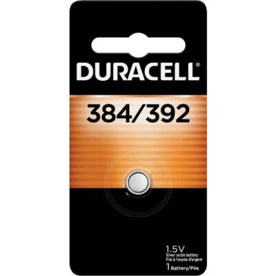 (3)-Duracell 384/392 Silver Oxide Button Cell Watch Electronics Battery ...