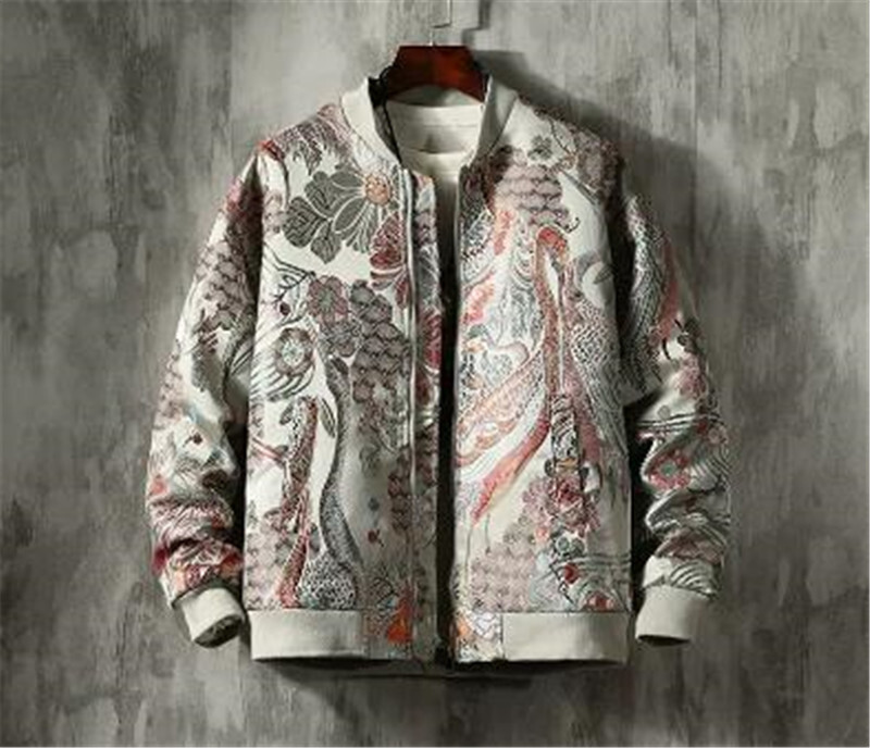 Japanese Embroidery Men Jacket Coat Man Fall Spring Coat Bomber Jacket ...