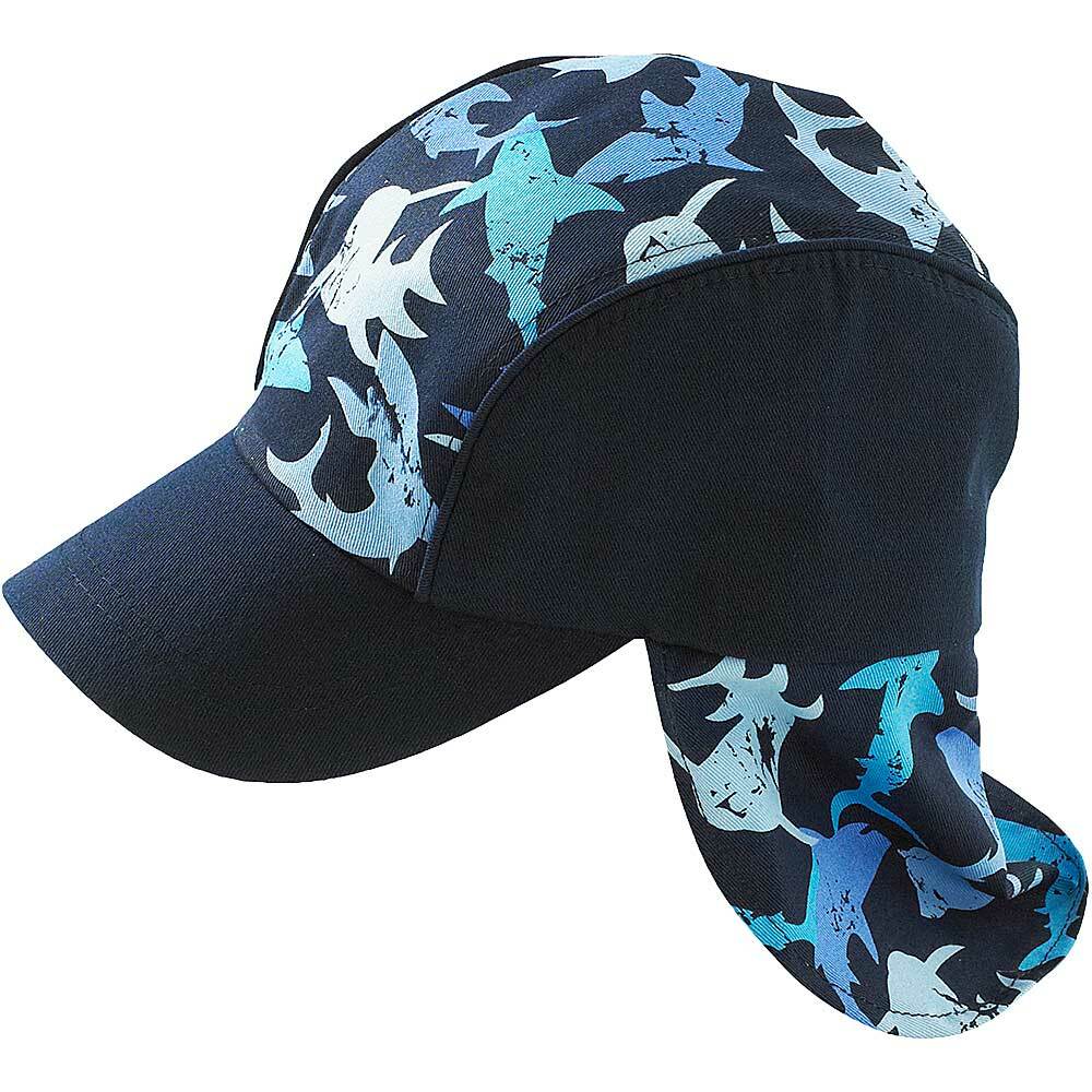 Boys Dinosaur Sharks Sun Hat Legionnaire Cap Peak Summer Holiday Cotton ...