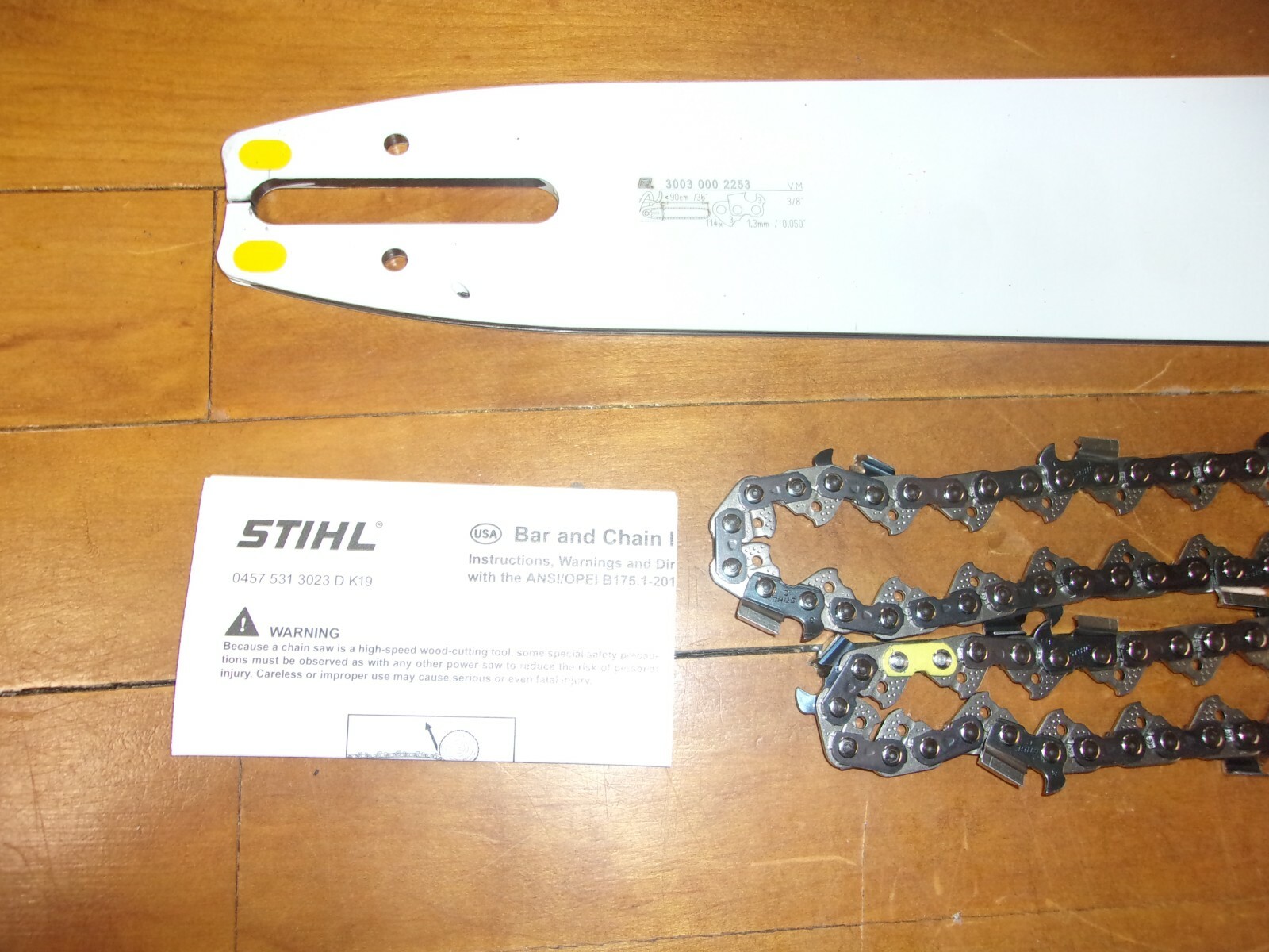 Stihl 36" ES Light Bar & Chain OEM 33RS 3/8" .050" 114DL 3003-000-2253 ...
