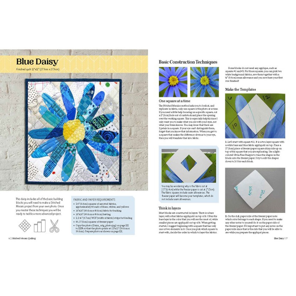 STITCHED PHOTO MOSAIC Quilt Book ~ Make Mosaic Quilts from Photos ...