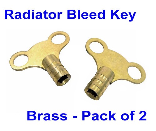 Radiator Plumbing Bleed Bleeding Key Keys Solid Brass for Venting Air ...