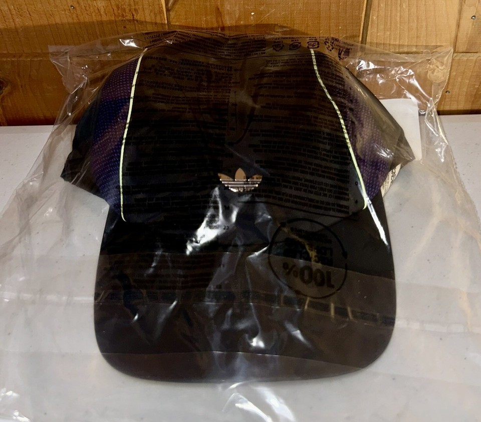 ADIDAS Baseball Cap Hat Black/Night Flash/Green Spark OSFM Adjustable ...