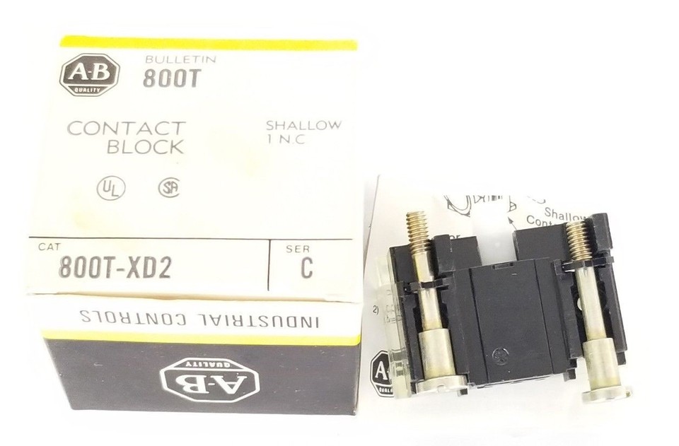 NIB ALLEN BRADLEY 800T-XD2 CONTACT BLOCK 800TXD2 SER. C | eBay