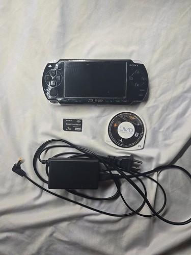 Sony PSP 2001 Black! +Charger + Memory Card- Great Condition With Game ...