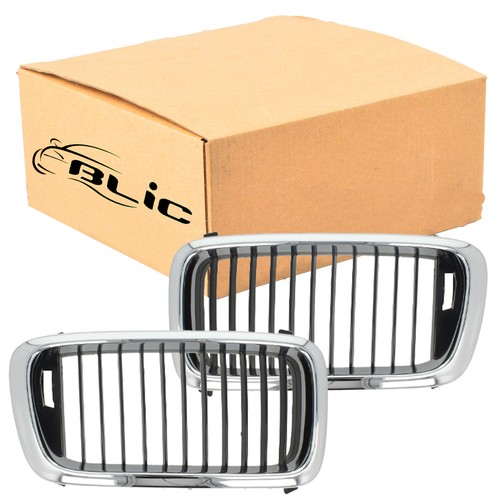 2x Chrom-Schwarz Kühlergitter für BMW 7 E38 bis 09.1998 51138125811 ...