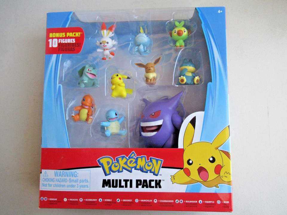 Pokemon MULTI PACK Battle Figures Pikachu Charmander Gengar Squirtle ...