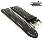 Men's Two-Piece Genuine Leather Watch Strap Band 18 20 22 24 26 28 30 ...