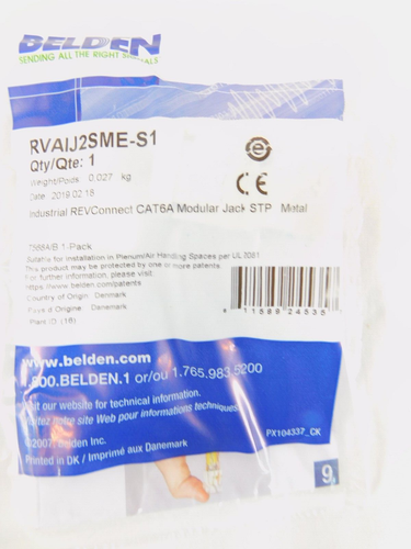 DataTuff Industrial REVConnect Belden RJ45 Jack CAT6A STP Metal ...