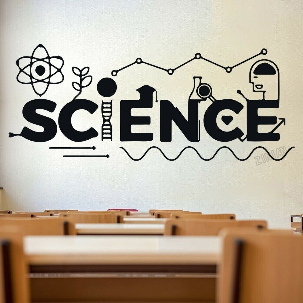 Classroom Wall Decal Science Teacher Wall Sticker For Teeen Room Modern ...