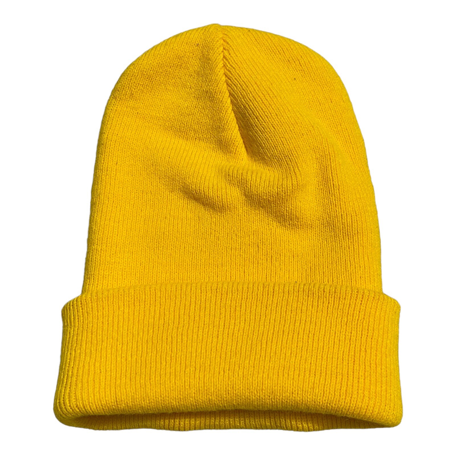 Caterpillar CAT Equipment Yellow Cuffed Beanie Cap Sewn Logo Patch Made ...