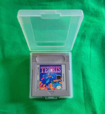 Vintage TETRIS - NINTENDO GAMEBOY VIDEO GAME CARTRIDGE With Protective ...