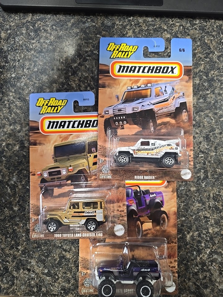 MATCHBOX OFF-ROAD RALLY Series Complete Set Of 6 JEEP, SCOUT, VW GOLF ...