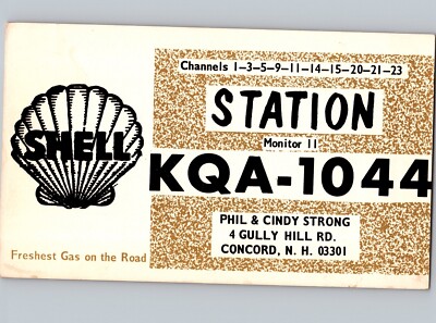 c1960 Shell Gas Station Concord New Hampshire NH QSL Ham Radio Card | eBay