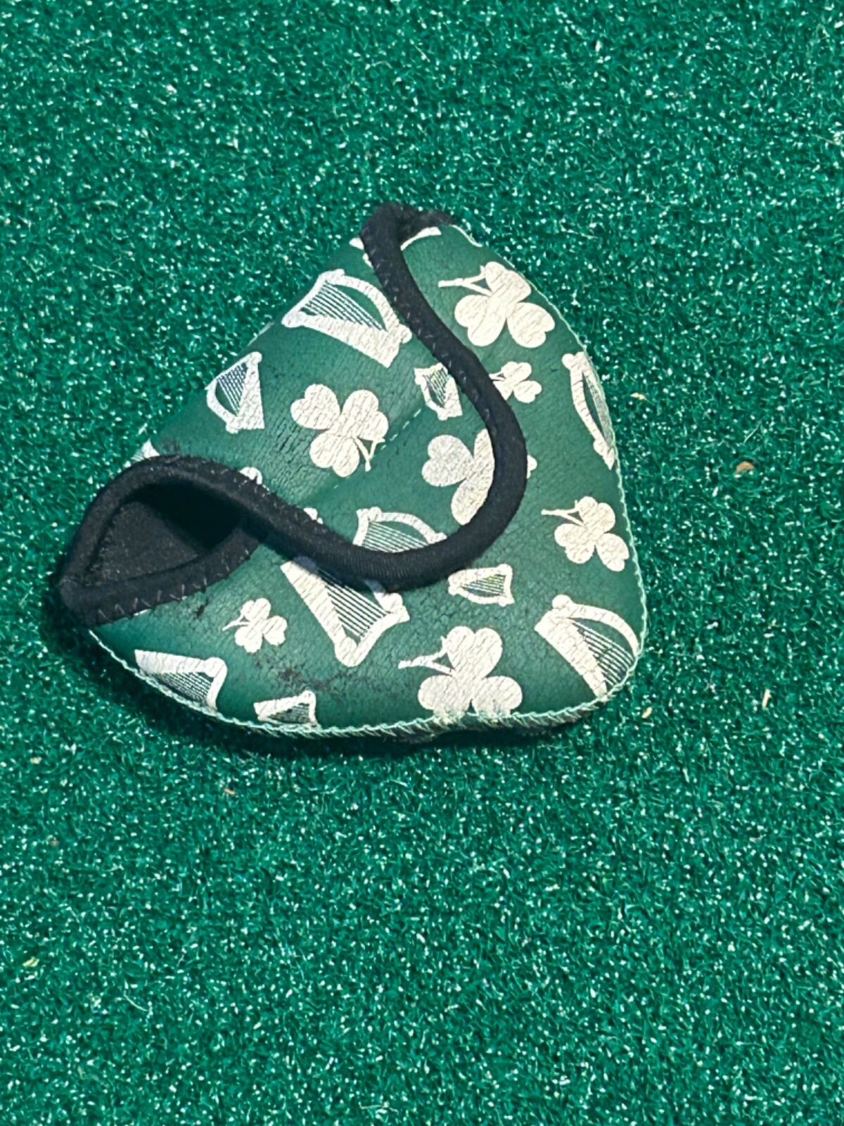 IRELAND SHAMROCK HARP MALLET PUTTER HEADCOVER - Green Irish Head Cover ...
