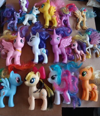 My Little Pony lot Of 15 Figures Girl Toys MLP Brushable Hair See Pics ...