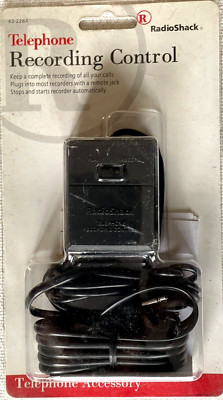 RadioShack Telephone Recording Control Cord 3-228A Record Landline ...
